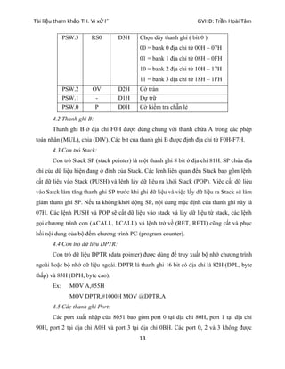 Chuong2 cấu trúc phần cứng 8051 | DOC