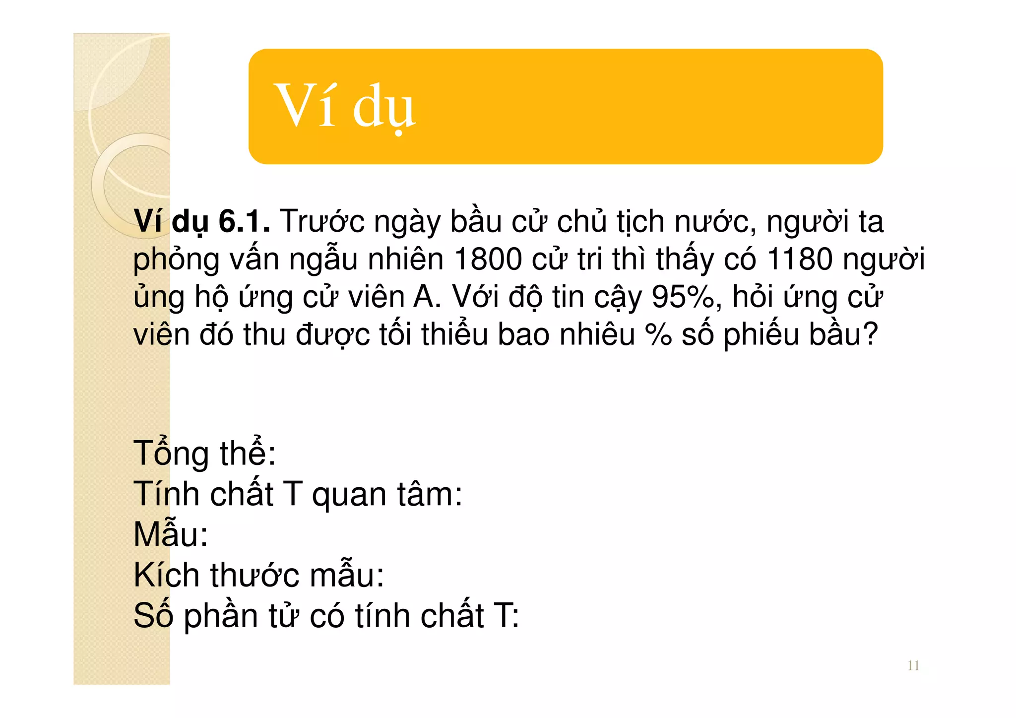 Chuong2: ƯỚC LƯỢNG THAM SỐ, môn thống kê ứng dụng | PDF