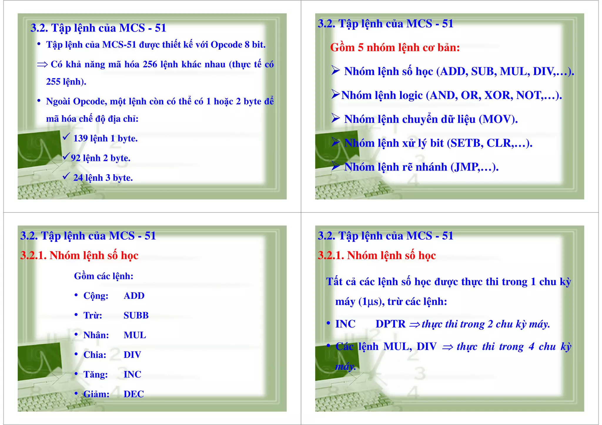 Chuong 3 khao sat tap lenh va ltrinh vdk | PDF