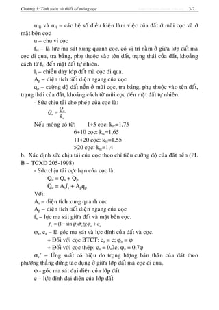 Chuong 3 tinh toan va thiet ke mong coc | PDF