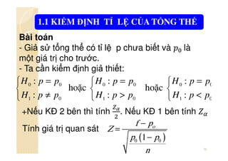 Chuong3 KIỂM ĐỊNH GIẢ THUYẾT THỐNG KÊ | PDF