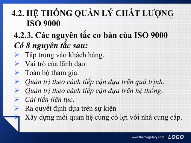 Chương 4: hệ thống quản lý chất lượng | PPTX