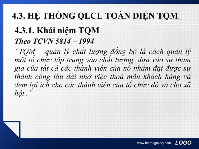 Chương 4: hệ thống quản lý chất lượng | PPTX
