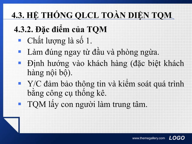 Chương 4: hệ thống quản lý chất lượng | PPTX