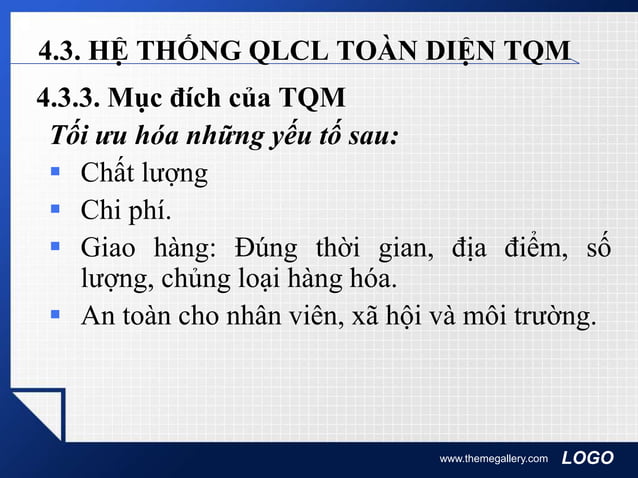 Chương 4: hệ thống quản lý chất lượng | PPTX