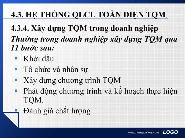 Chương 4: hệ thống quản lý chất lượng | PPTX
