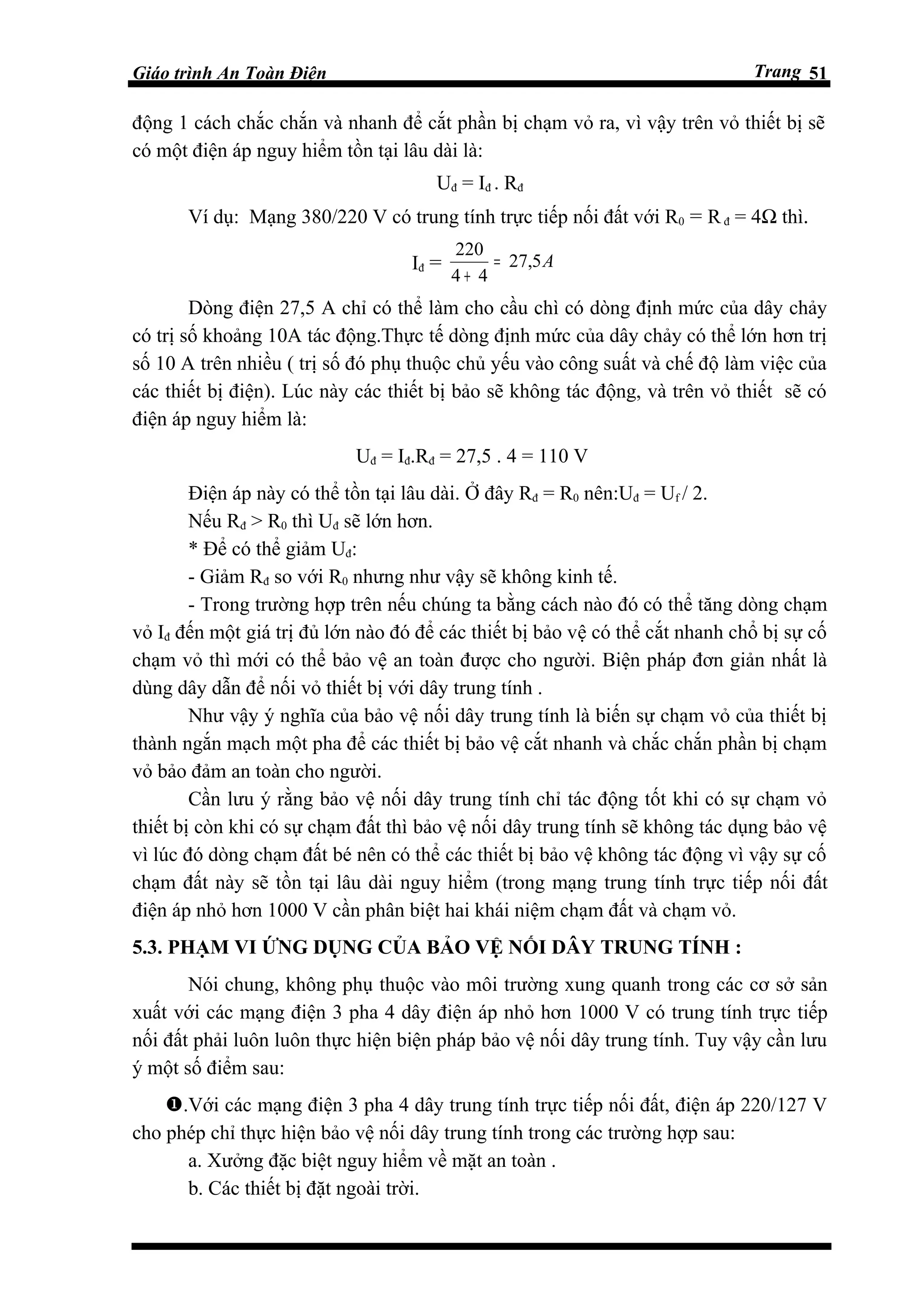 giao trinh an toan dien trong cong nghiep chuong 5 | PDF