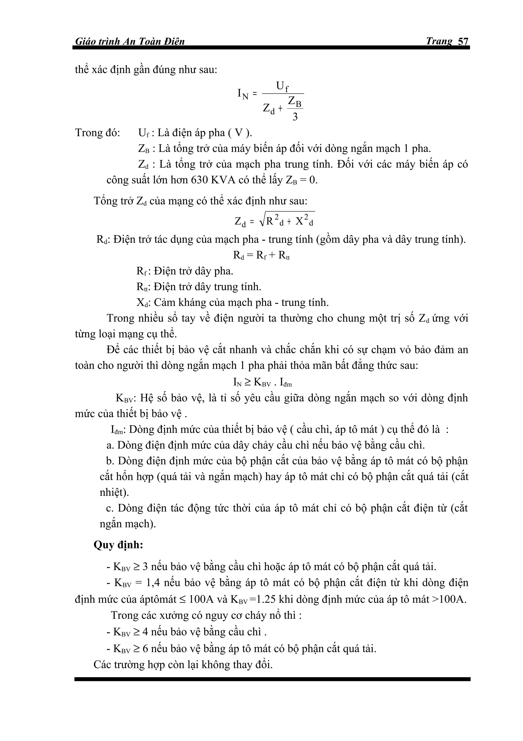 giao trinh an toan dien trong cong nghiep chuong 5 | PDF