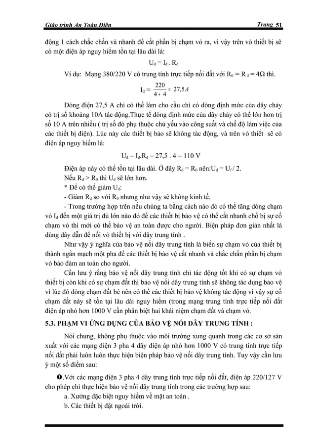 giao trinh an toan dien trong cong nghiep chuong 5 | PDF