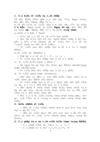 Chuong 5 excel | PDF