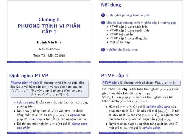Toán T3 Chuong5 ptvp cap1_4 | PDF