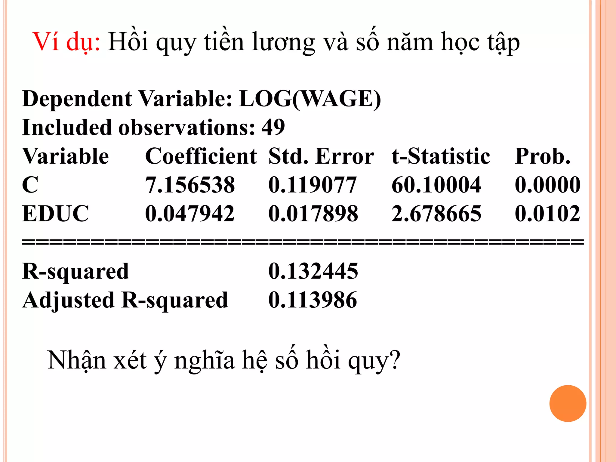 Các mô hình hồi qui 2 | PDF