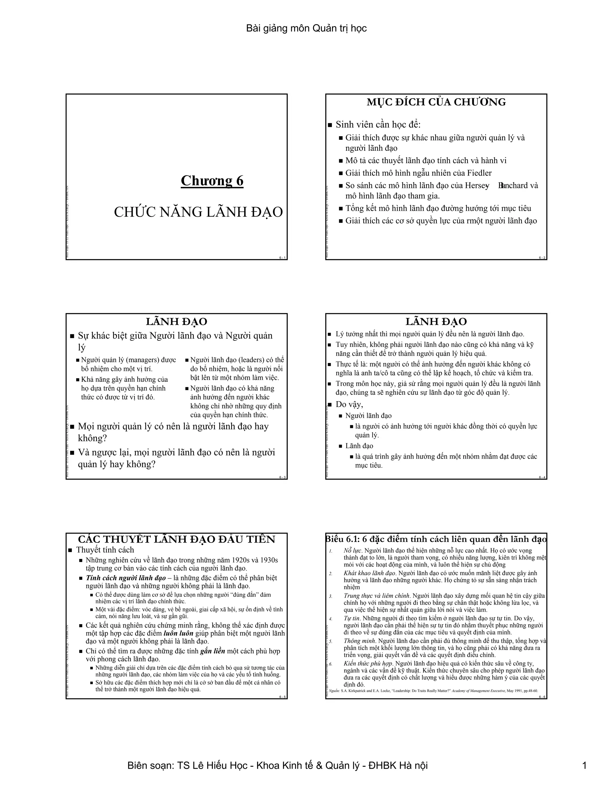 Chuong 6 chuc nang lanh dao (6 slides) | PDF