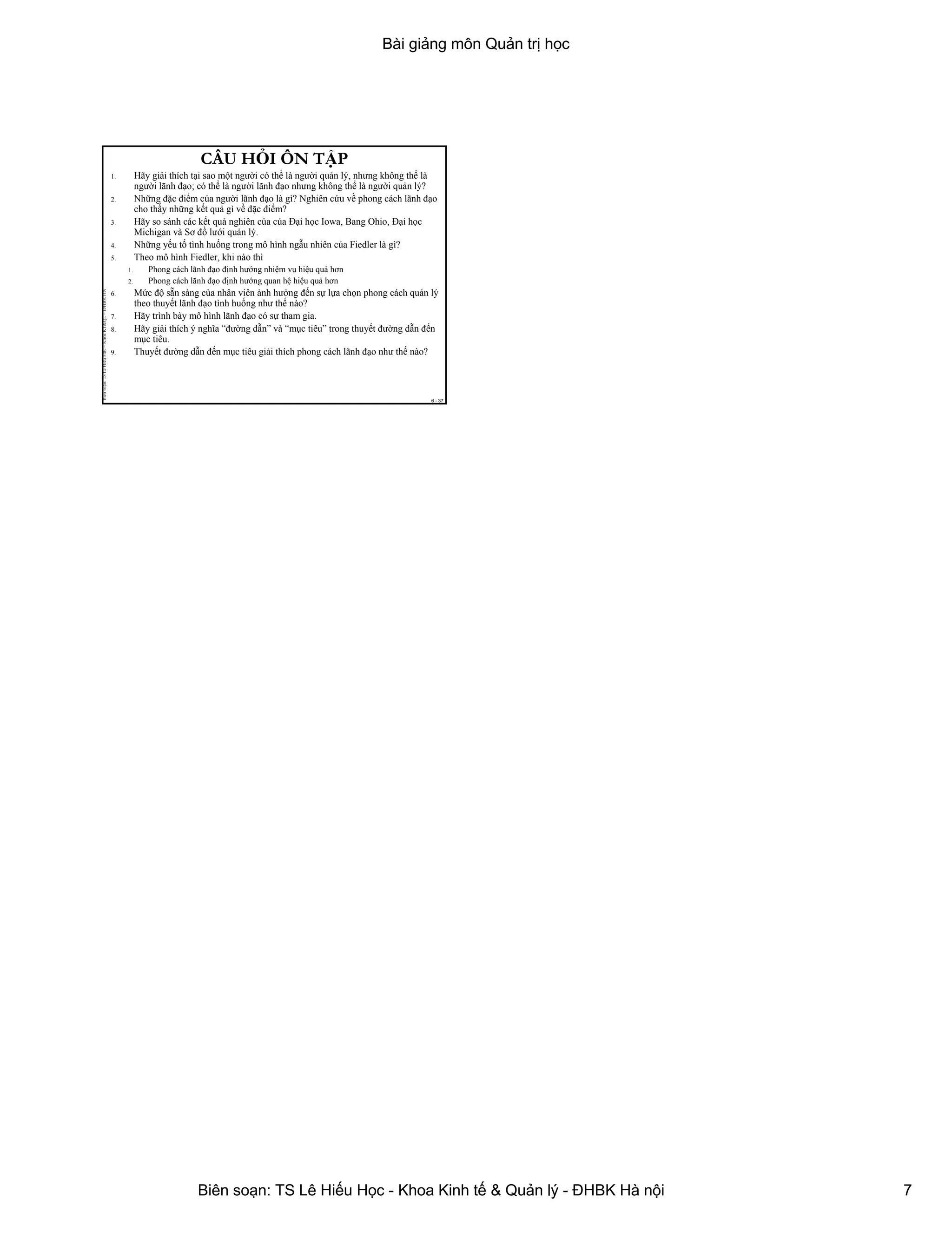 Chuong 6 chuc nang lanh dao (6 slides) | PDF