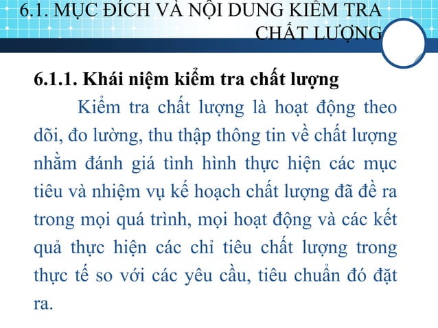 Chương 6: Kiểm tra chất lượng sản phẩm | PPTX