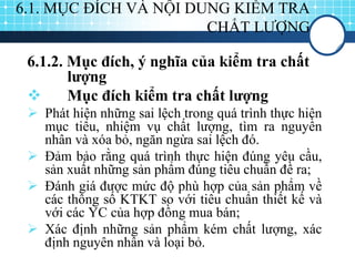 Chương 6: Kiểm tra chất lượng sản phẩm | PPTX