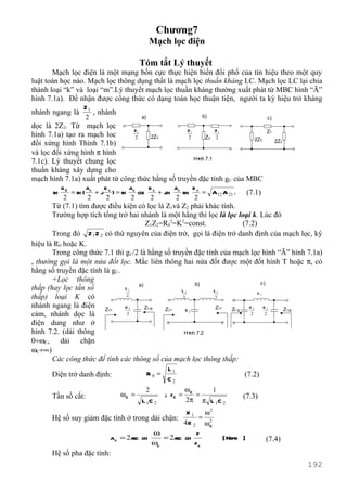 Chuong 7.1 mach loc dien | DOC