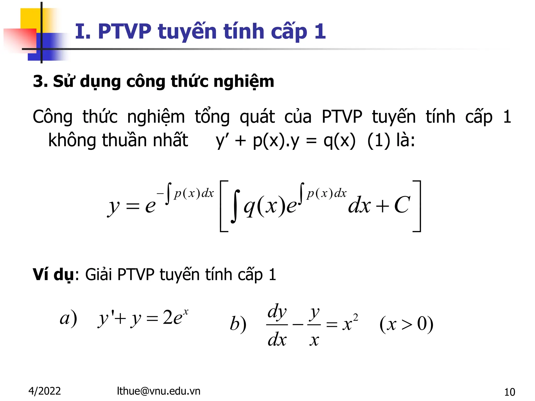 Bài giảng chương 8: Phương trình vi phân cấp một và cấp hai | PDF