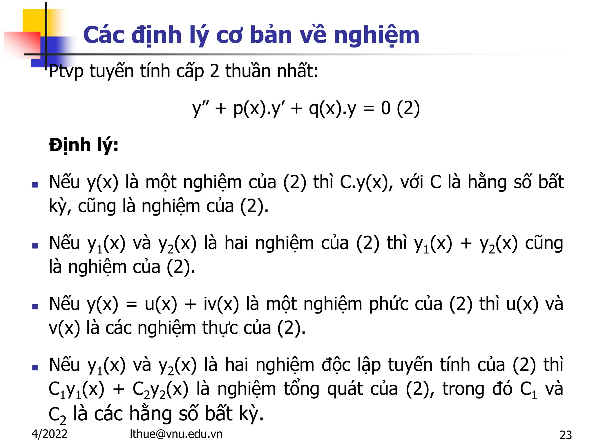 Bài giảng chương 8: Phương trình vi phân cấp một và cấp hai | PDF