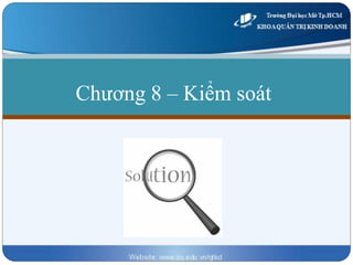 Chuong 8 - chuc năng kiem tra trong quan tri hoc | PDF