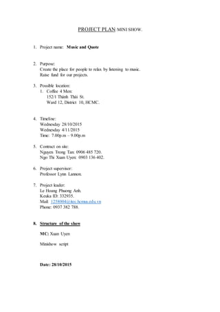 Mini show Performance | DOCX