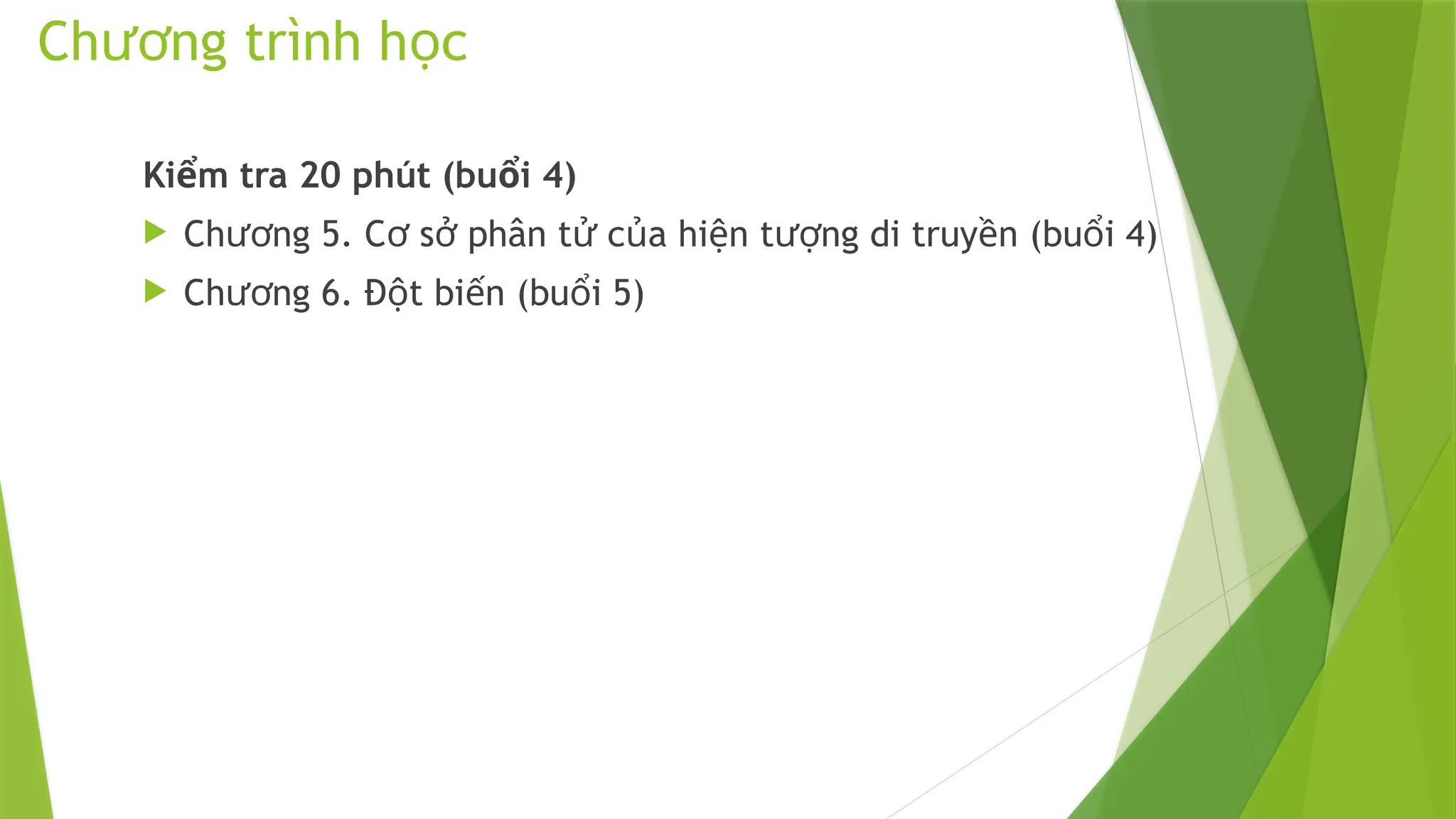 chuong trinh mon hoc di truyen te bao dong vat | PPT