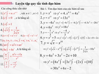 Chuong V Tiet 68 Luyen tao ve quy tac tinh dao ham.pptx