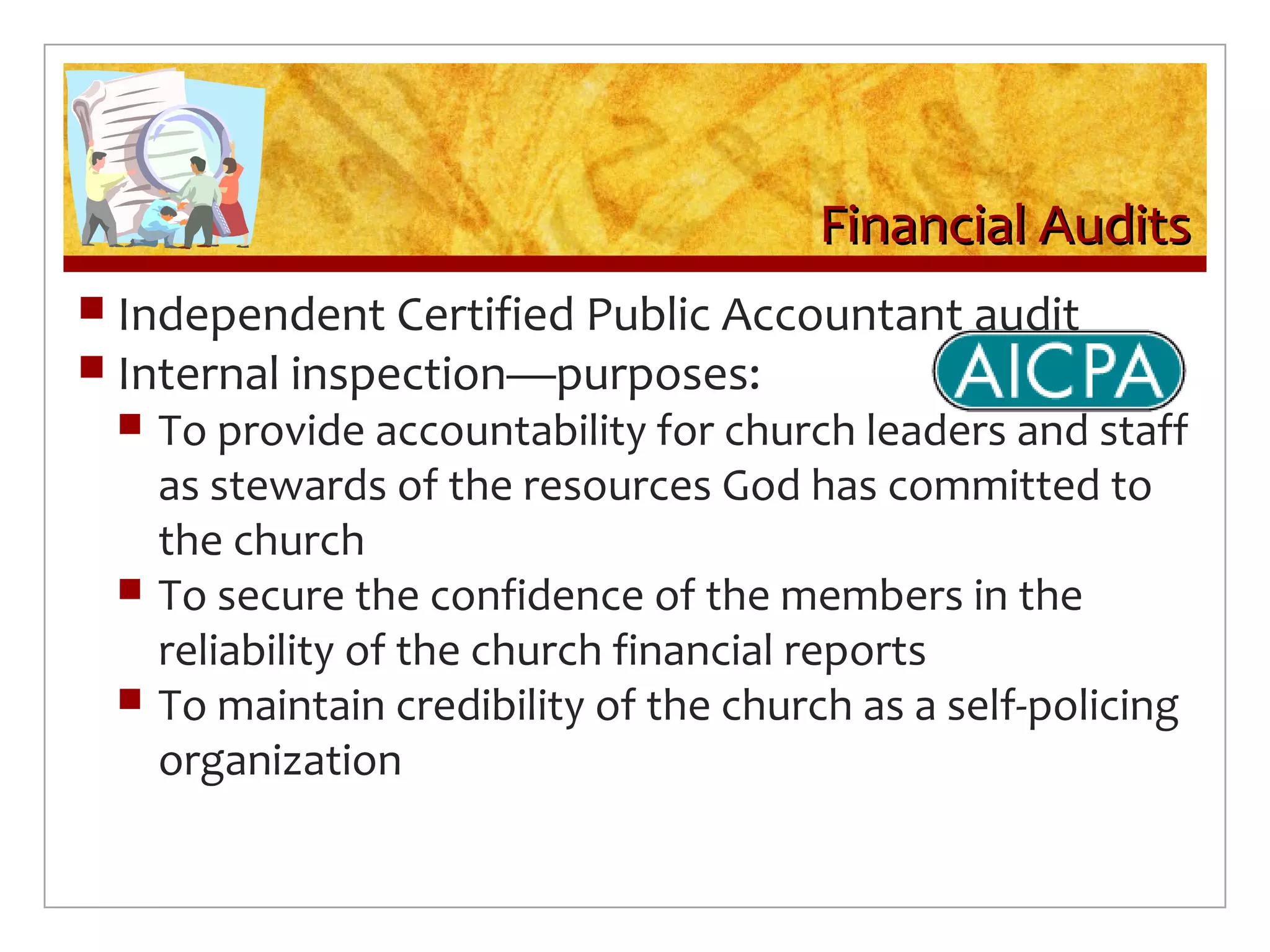 Church Christian Ministry Financial Management | PPT