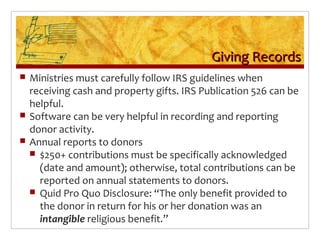 Church Christian Ministry Financial Management | PPT