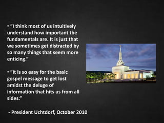 LDS in 2013: How We Can Use Technology To Live And Share The Gospel | PPT
