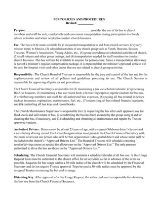 Church bus usa gere quest | PDF