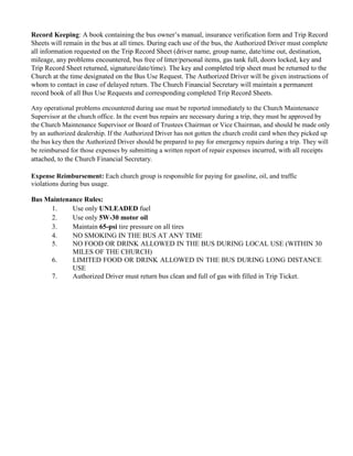 Church bus usa gere quest | PDF