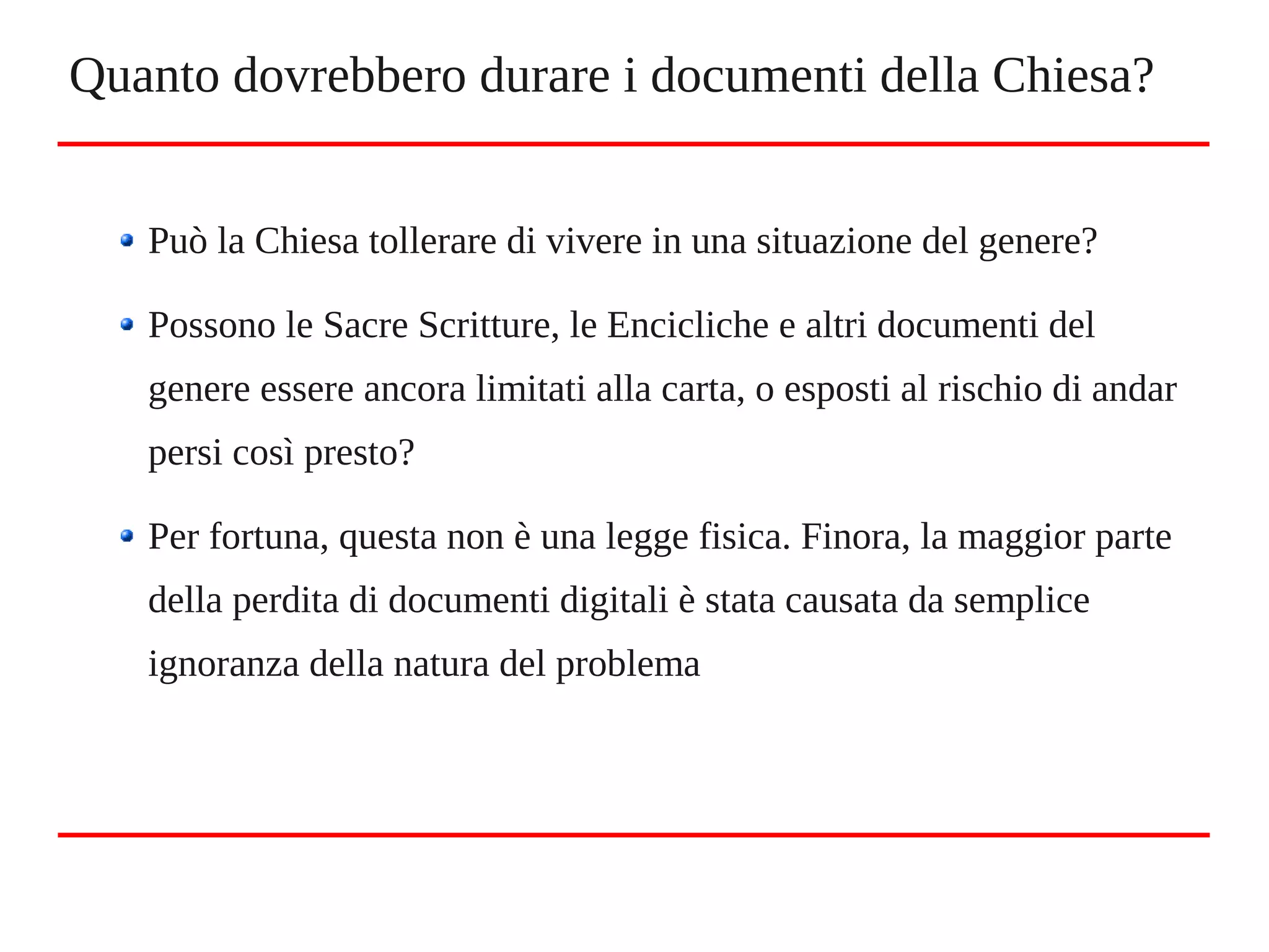 La Chiesa nell'era dei formati digitali: nuove possibilità, nuove ...