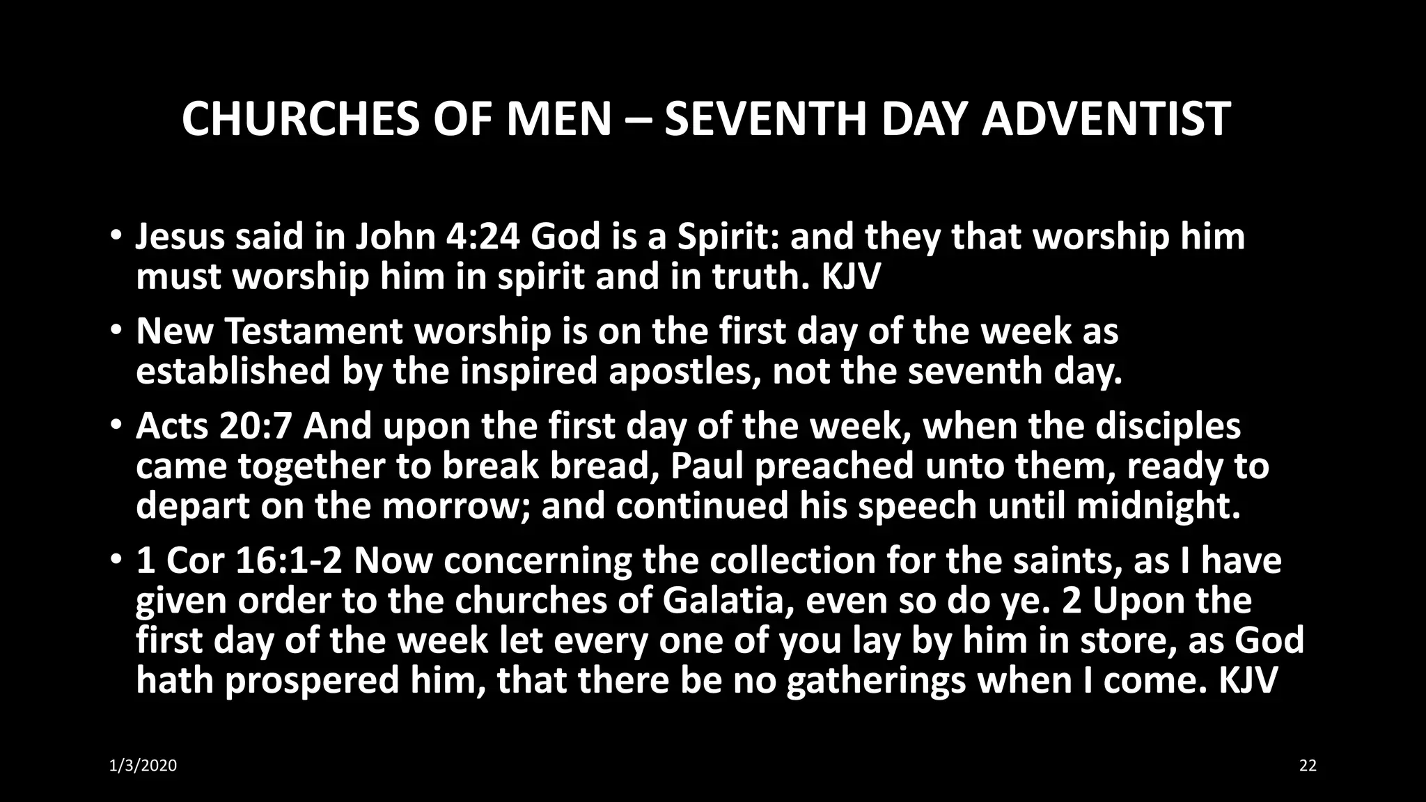 Churches of men seventh day adventist | PPT