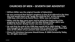 Churches of men seventh day adventist | PPTX