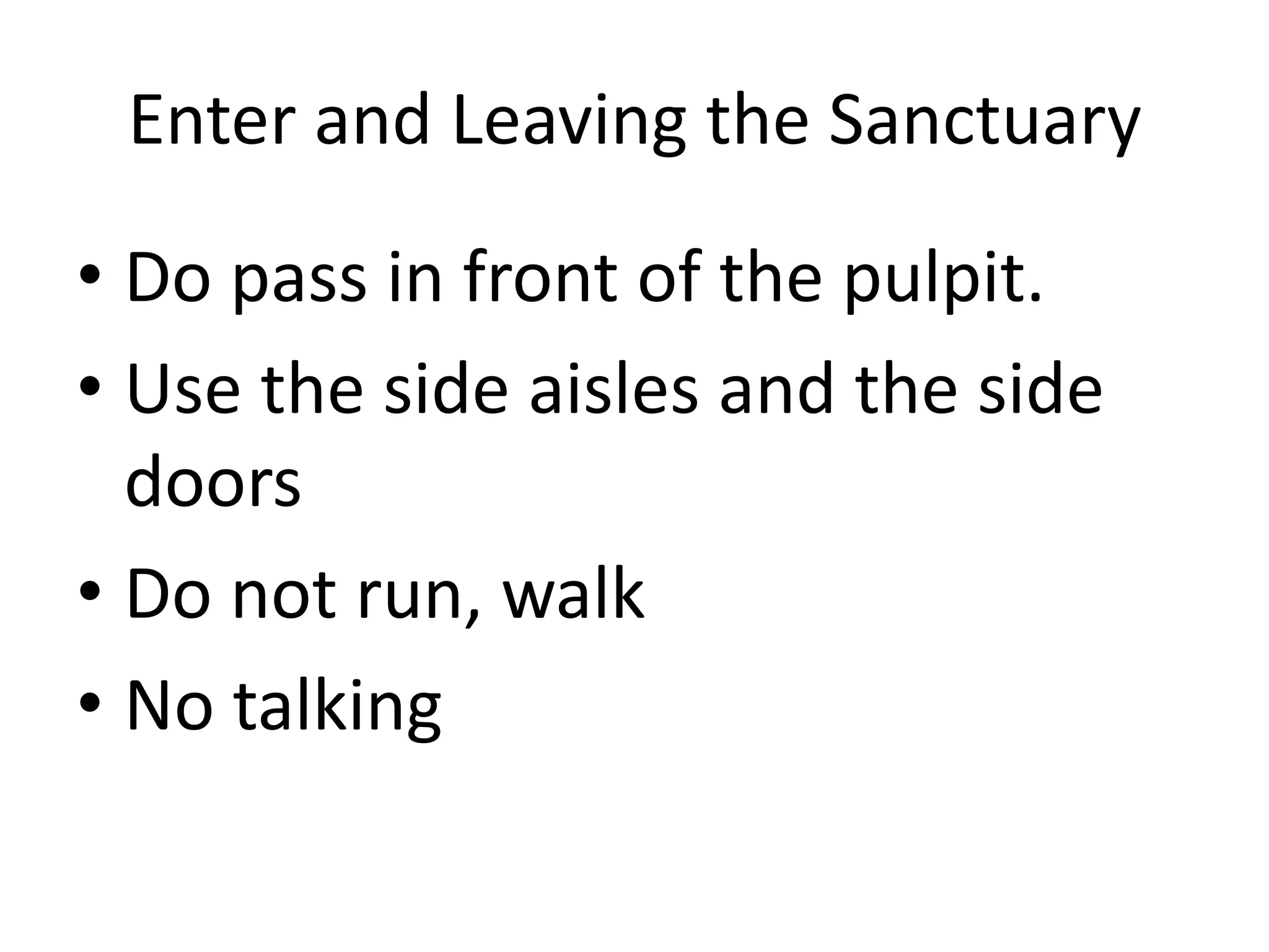 Church etiquette | PPTX