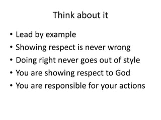 Church etiquette | PPTX