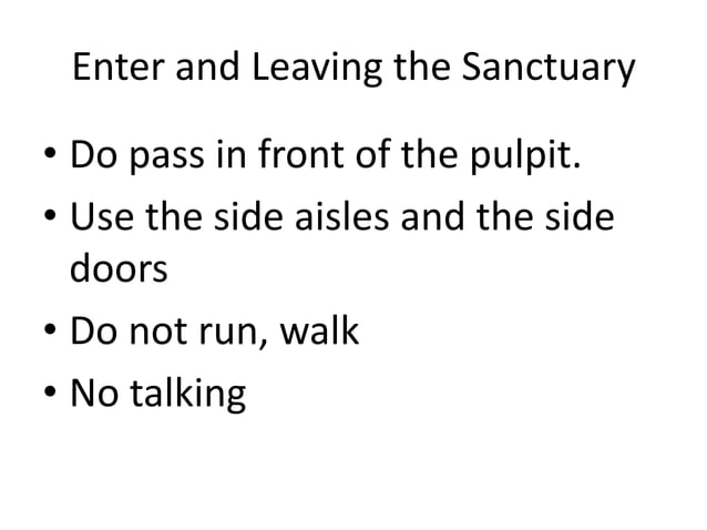Church etiquette | PPT