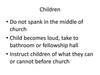 Church etiquette | PPTX