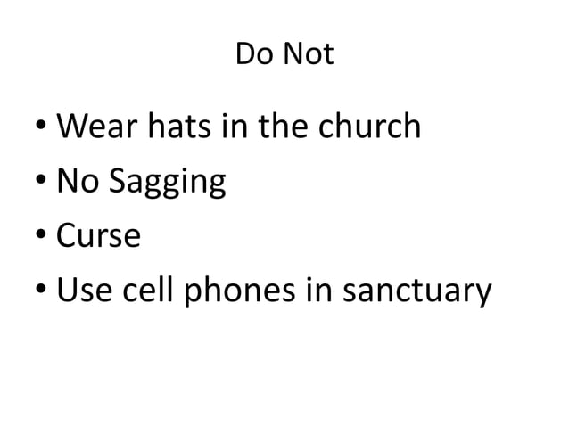 Church etiquette | PPT