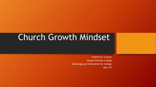 Church growth mindset | PPTX