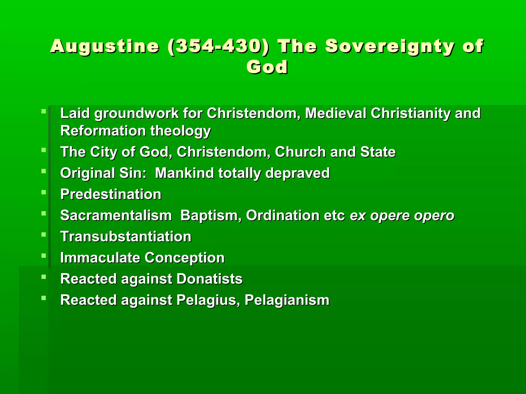 Power Point and Notes for Class on Church History | PPT