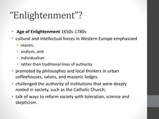 Church history enlightenment | PPTX