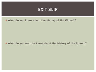 Church history Introduction | PPTX