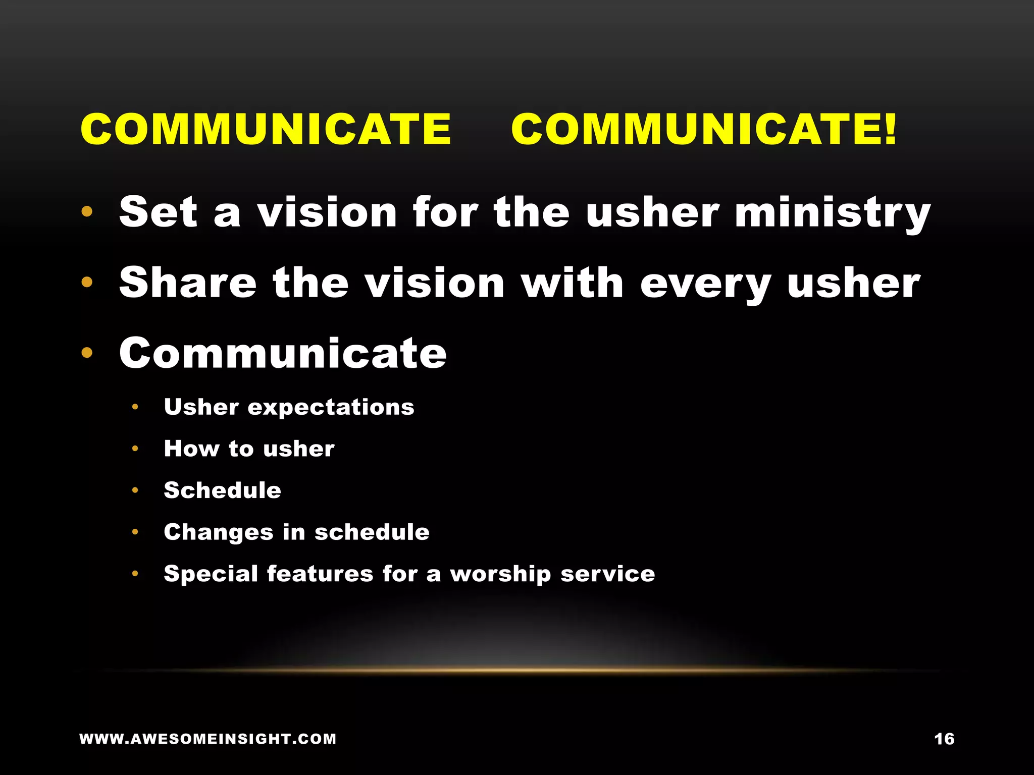 How to Train Church Ushers | PPTX