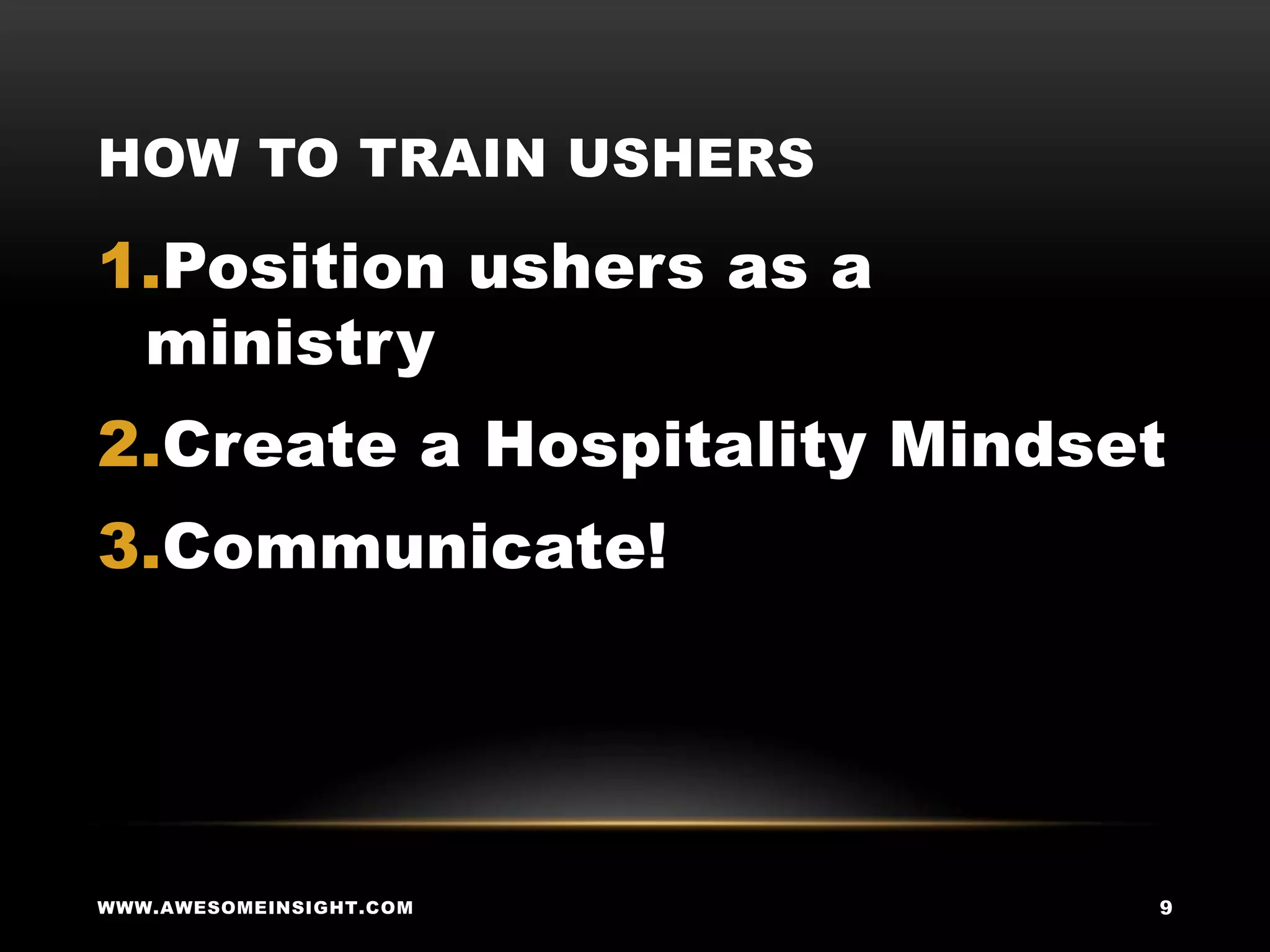 How to Train Church Ushers | PPTX