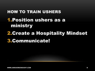 How to Train Church Ushers | PPTX