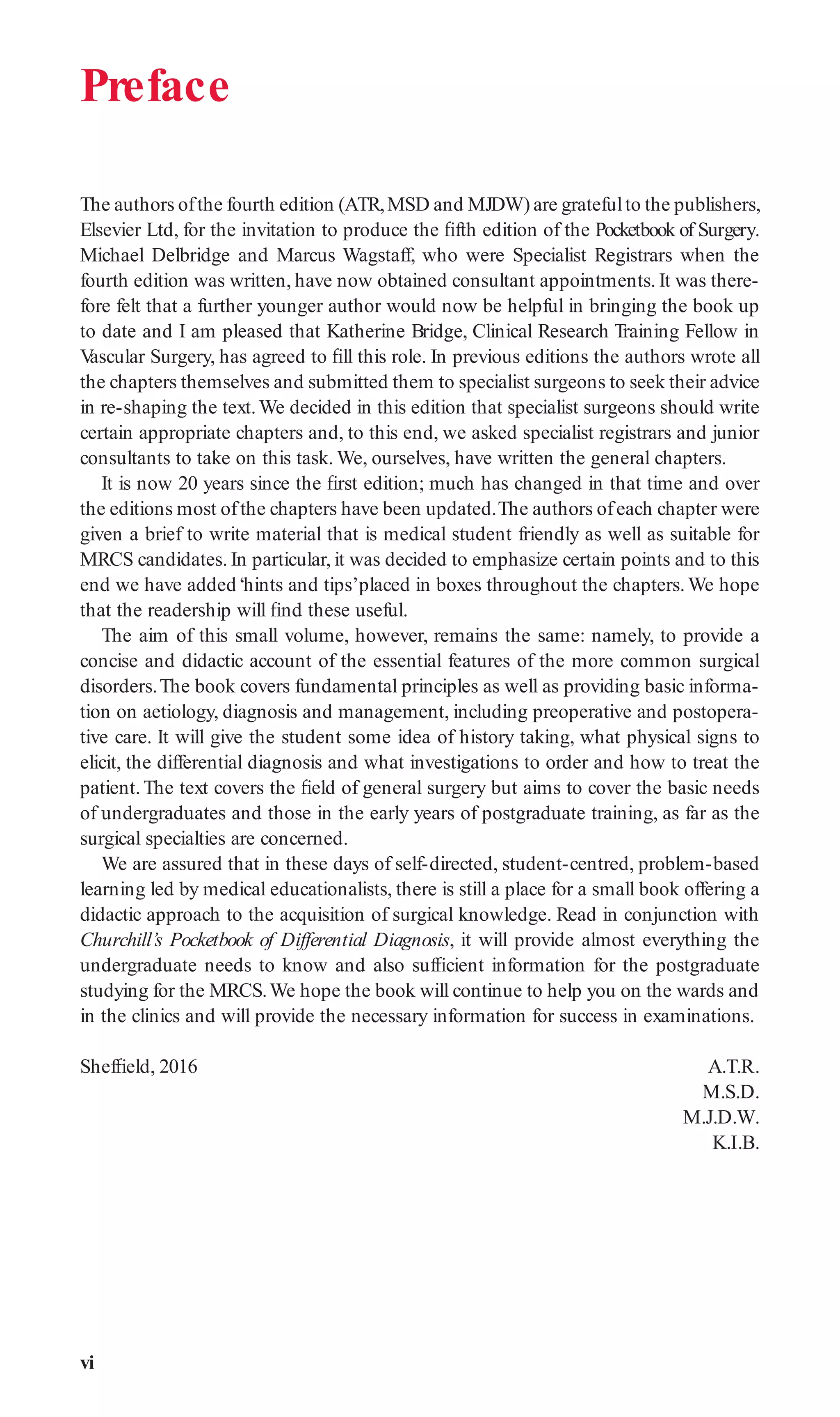 Churchill’s Pocketbooks Surgery – 5th Edition | PDF