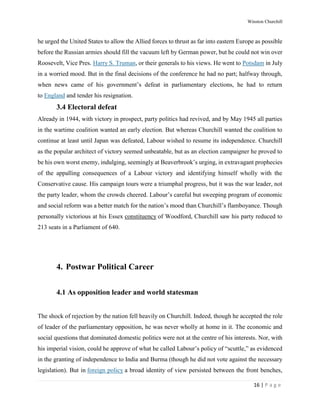 Biography of Winston Churchill | PDF