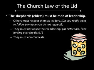 Church leadership and "The Law of the Lid" | PPTX
